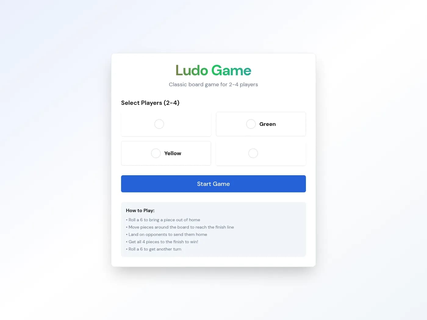 Ludo Board Game Online
