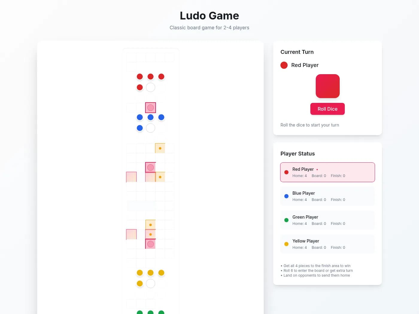 Ludo Board Game Web App