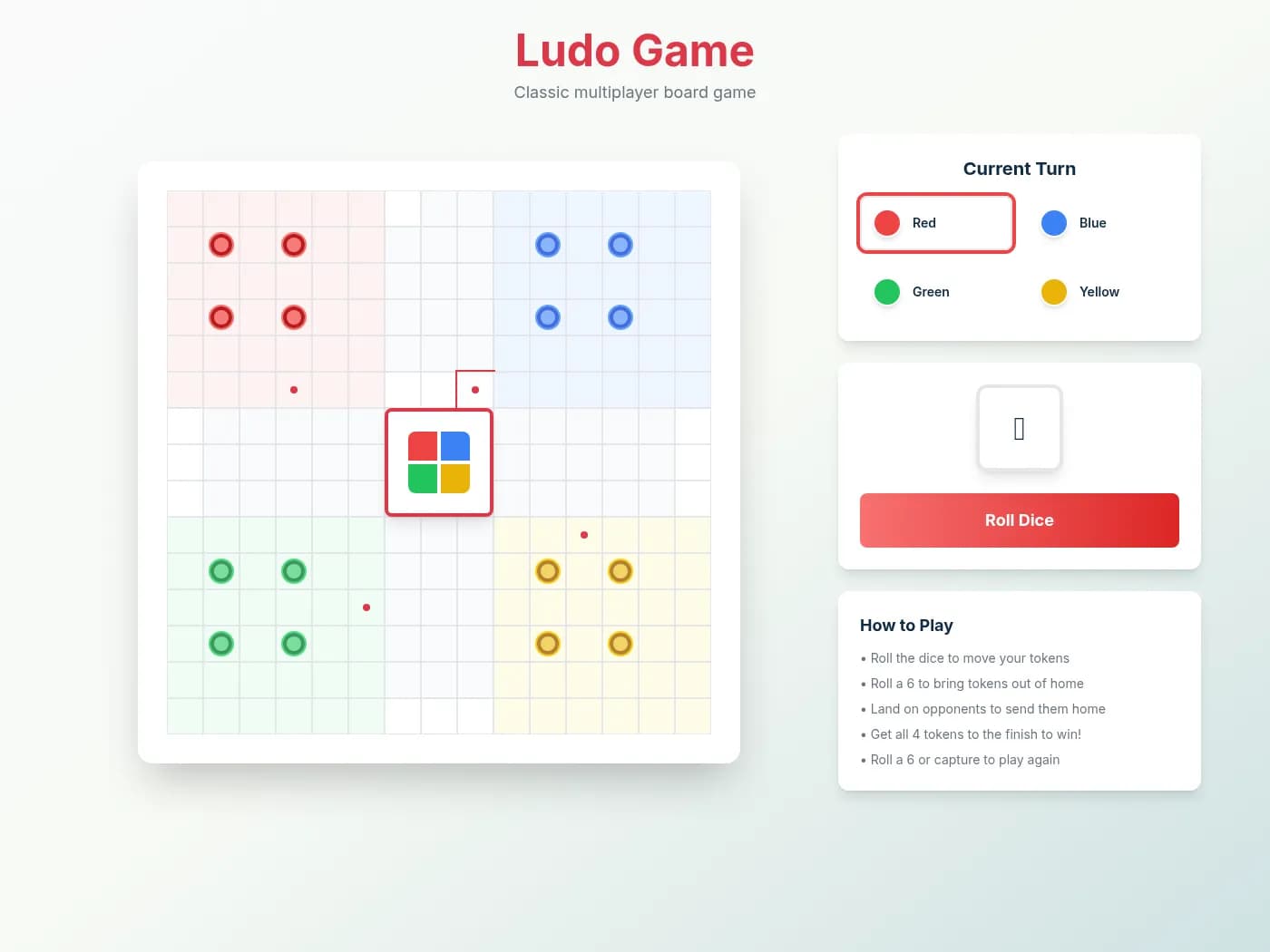 Ludo Multiplayer Web Game