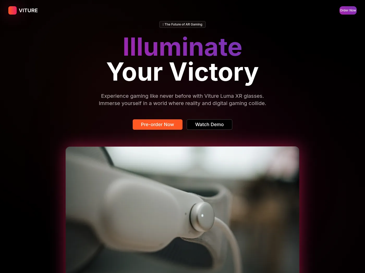 Luma Viture Landing Page Clone