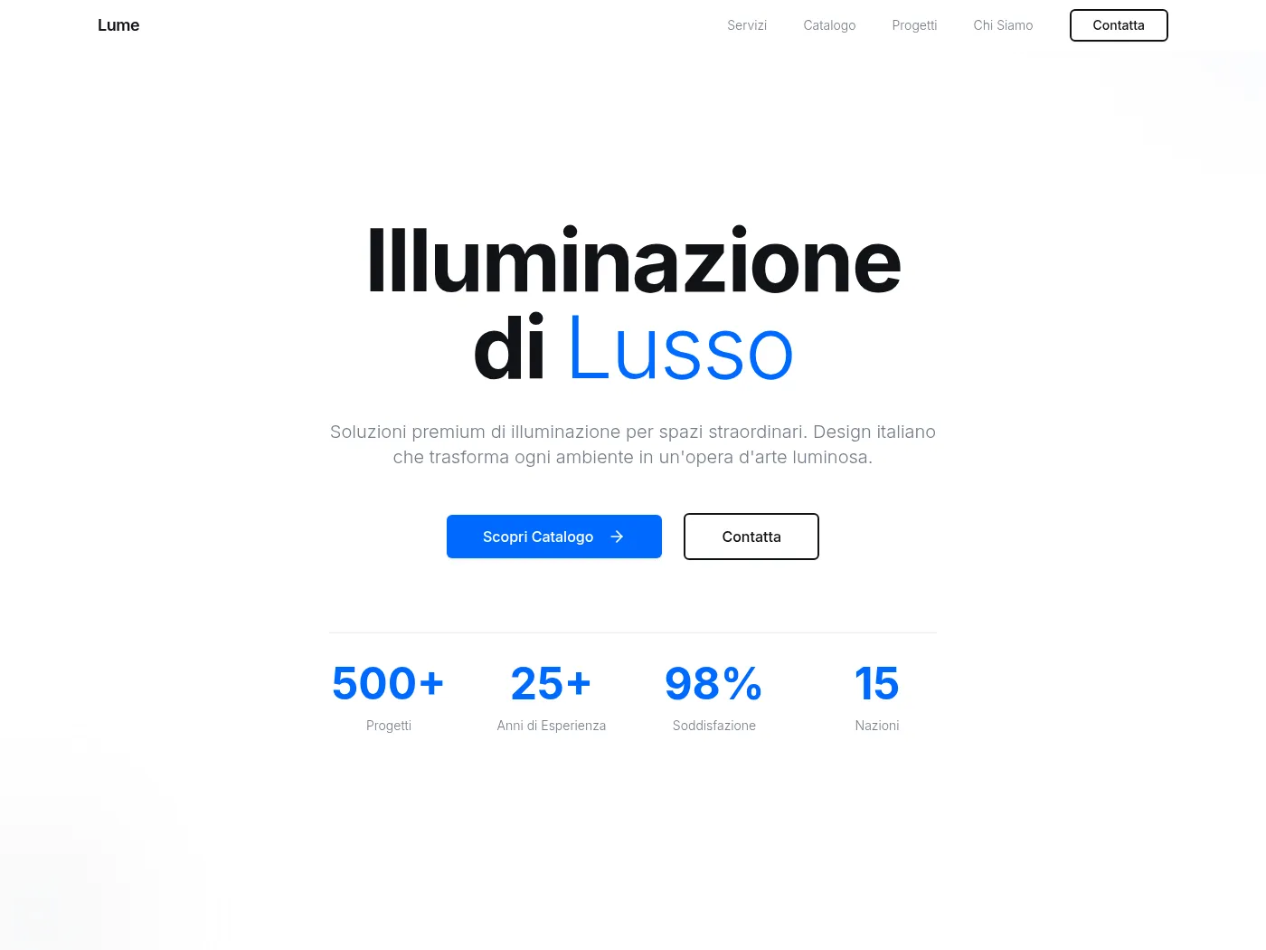 LumeItalia Web Presence Inspired by Side