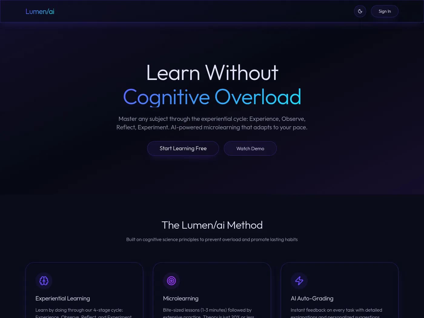Lumen/ai Experiential Learning Platform