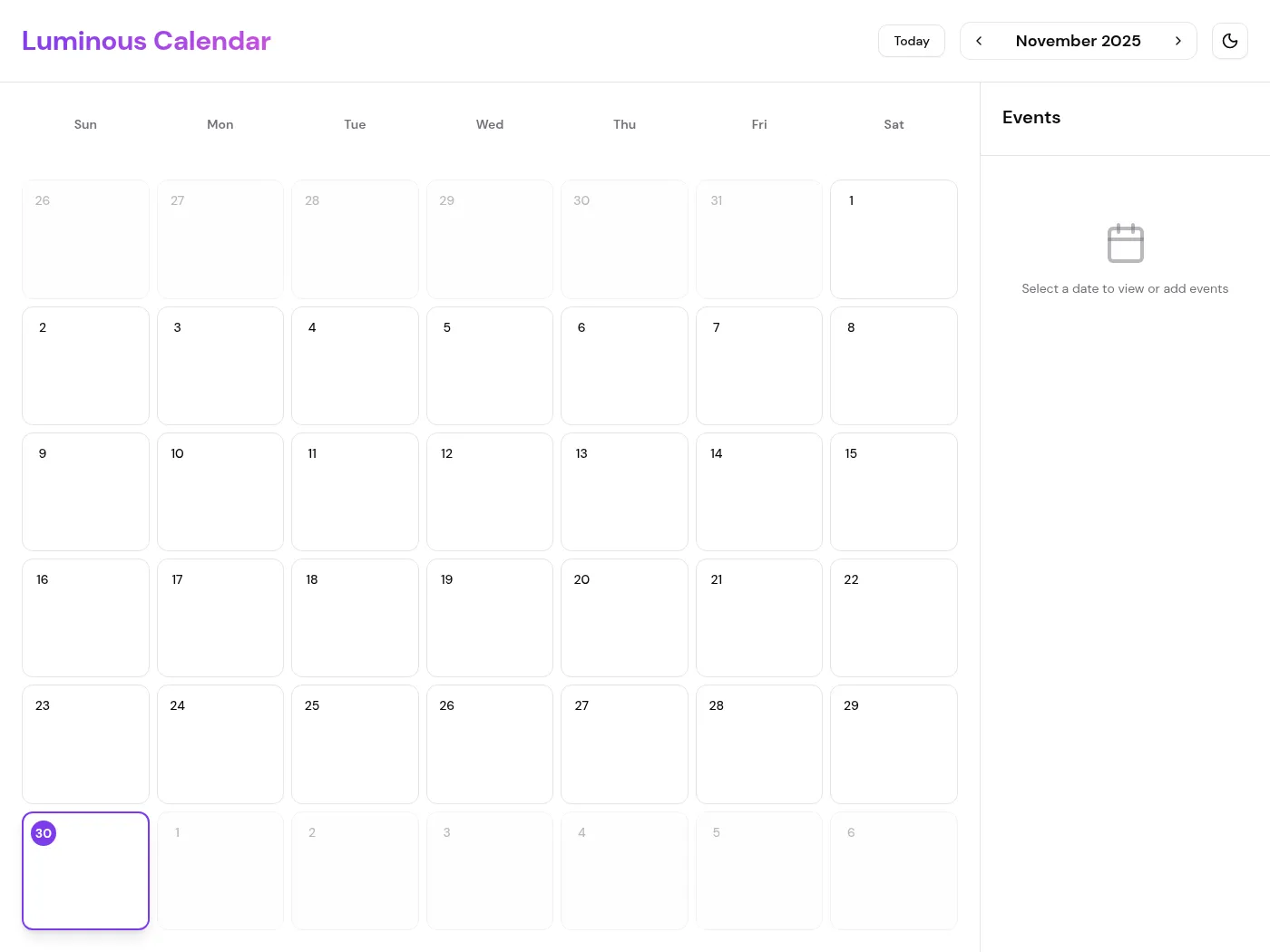 Luminous Calendar - A Modern, Elegant Scheduler