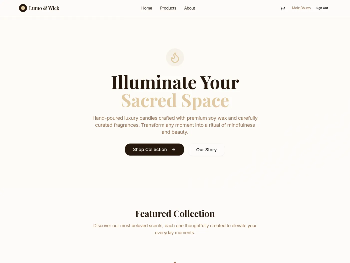Lumo & Wick E-commerce Platform