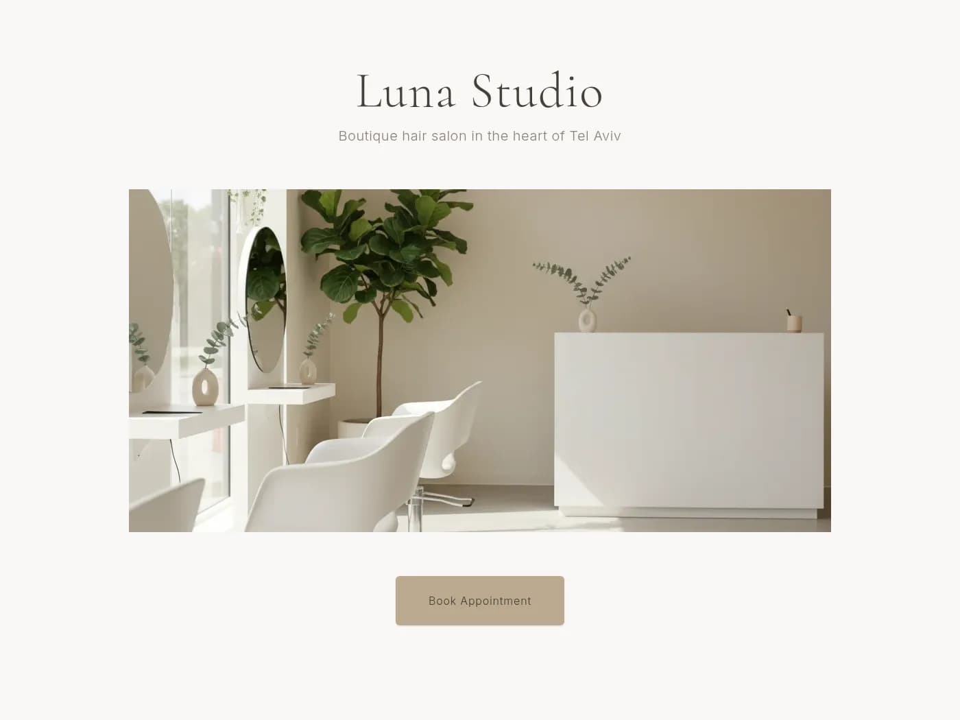 Luna Studio Salon Website