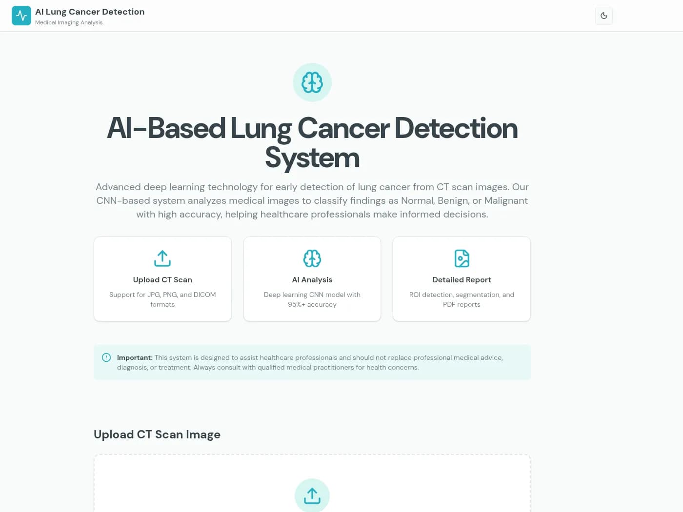 Lung Cancer Detection System with AI-Powered Medical Imaging