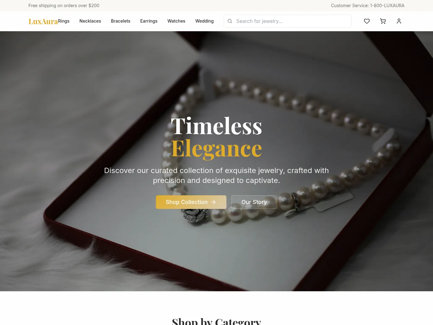 LuxAura Fashion Jewelry E-Commerce Platform