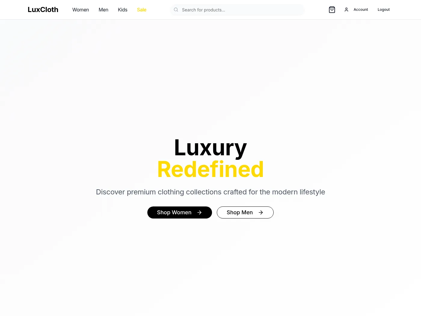 LuxCloth: Premium Clothing E-Commerce Platform
