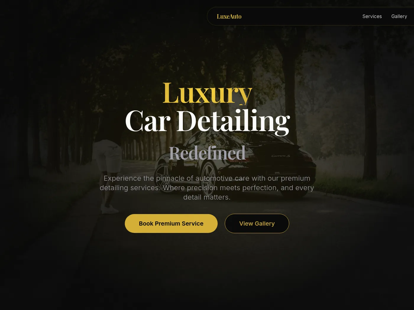 LuxeAuto Detailing Website