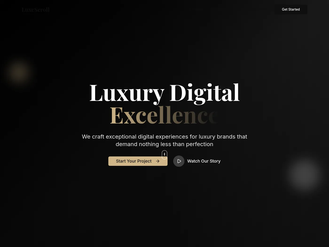 LuxeScroll Digital Agency Website