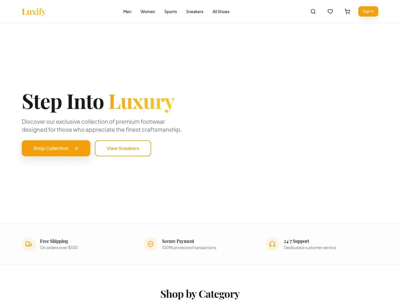 Luxify: Premium Shoe E-Commerce Platform