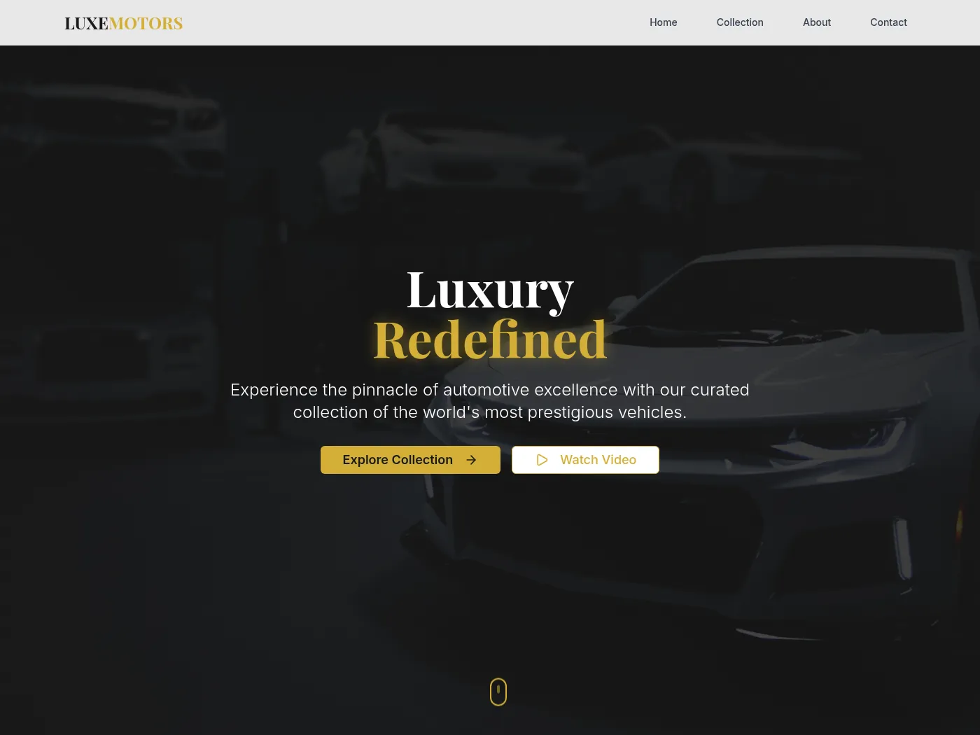 Luxury Car Showcase Website