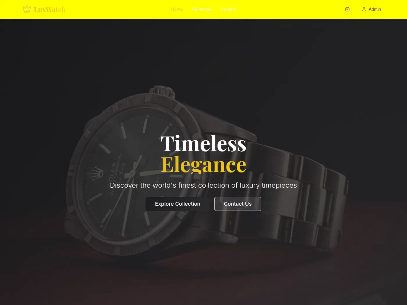 LuxWatch Online Store & Admin Dashboard