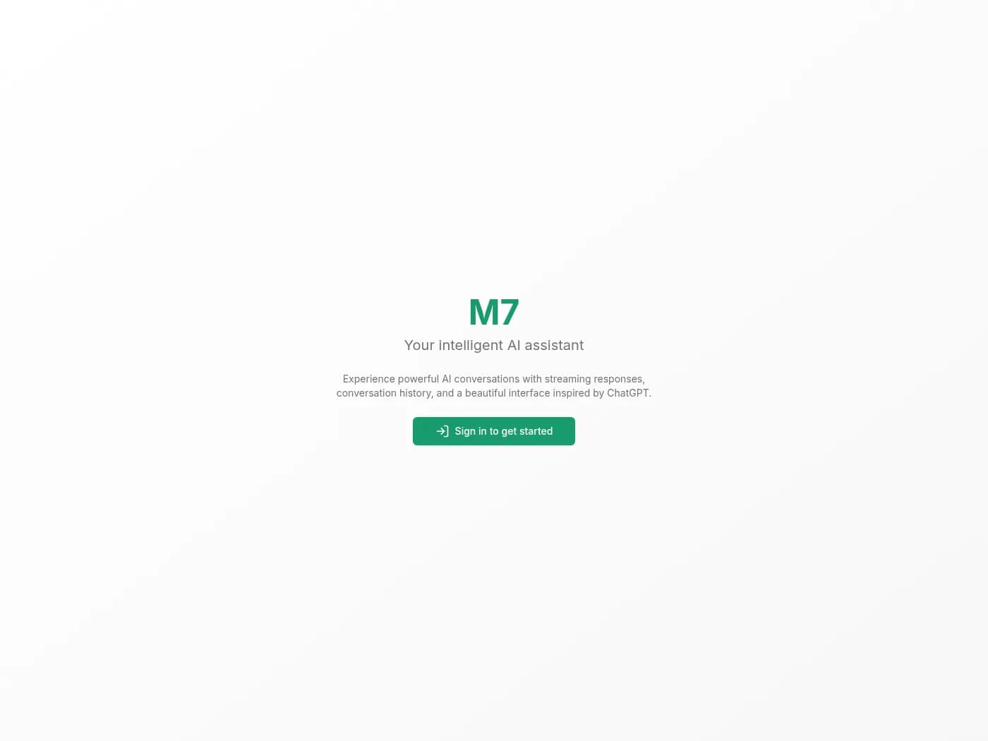 M7 - AI Chat Website Inspired by ChatGPT