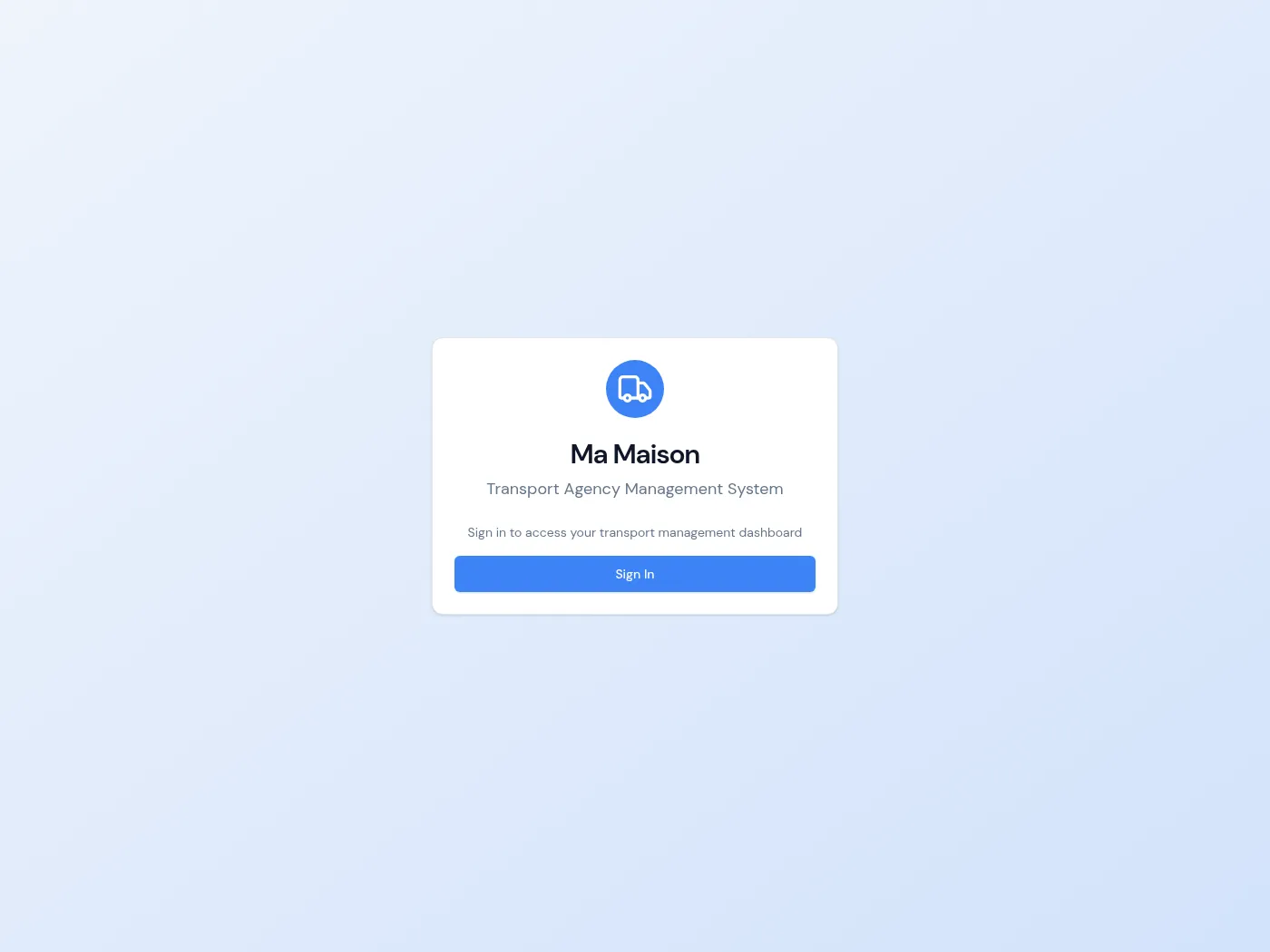 Ma Maison Transport Agency Management System