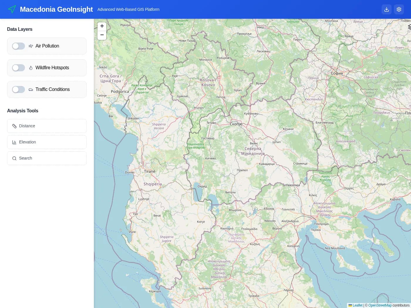 Macedonia GeoInsight: Advanced Web-Based GIS Platform