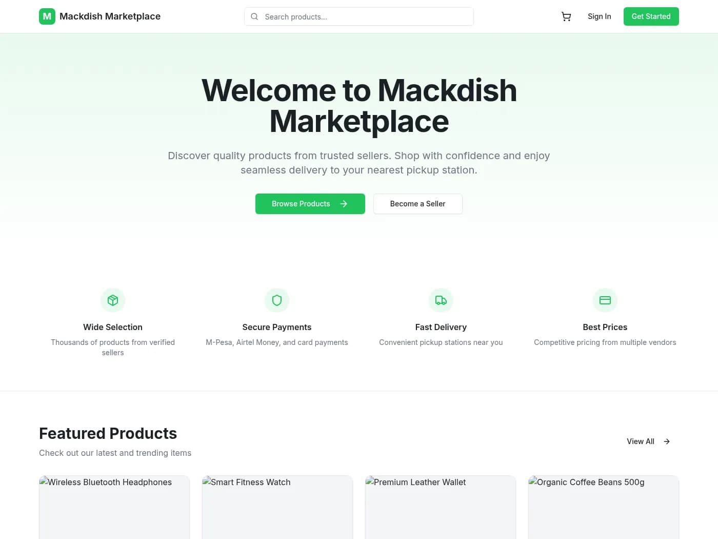 Mackdish Marketplace: Complete Multi-Vendor eCommerce Platform