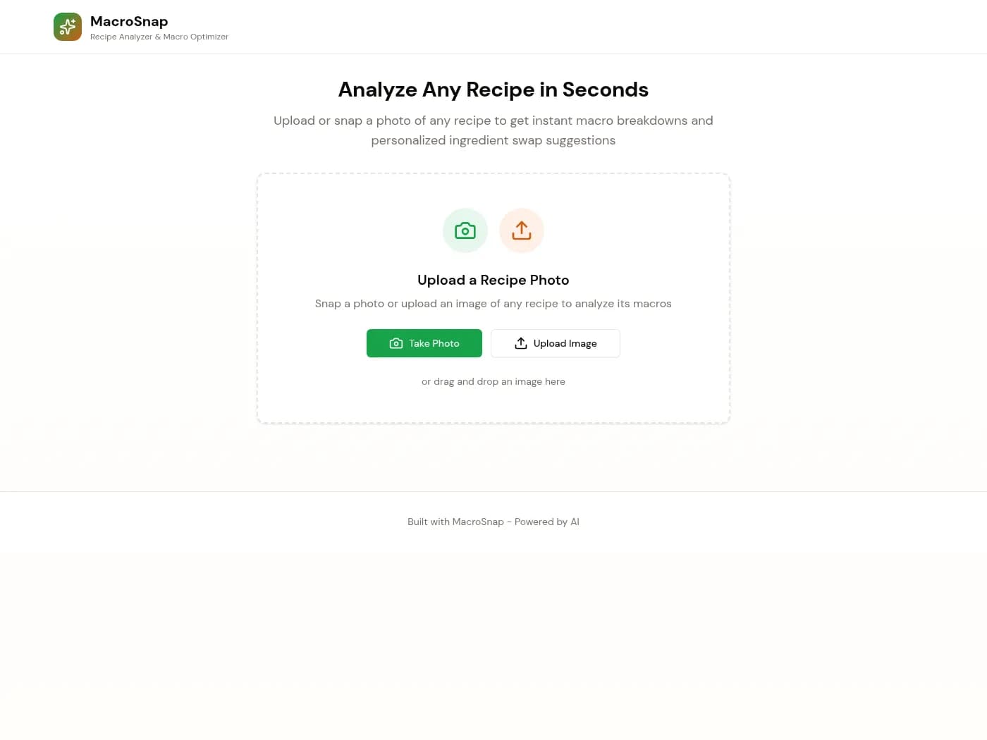 MacroSnap: Recipe Analyzer & Macro Optimizer