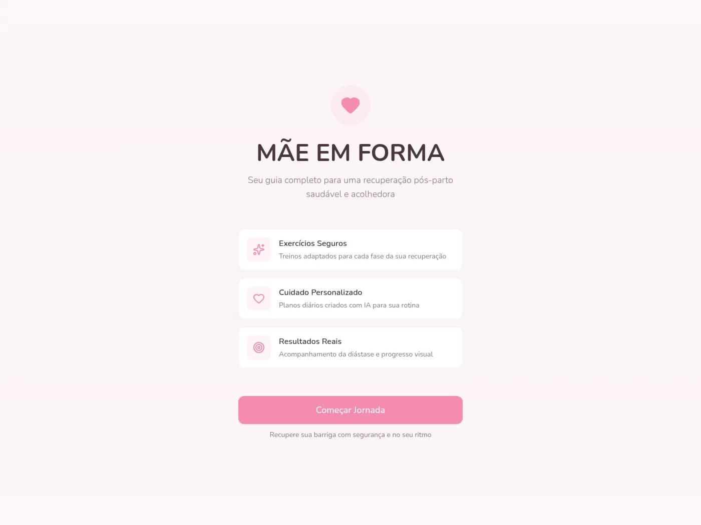 MÃE EM FORMA: Pós-Parto Saudável e Personalizado para Mães