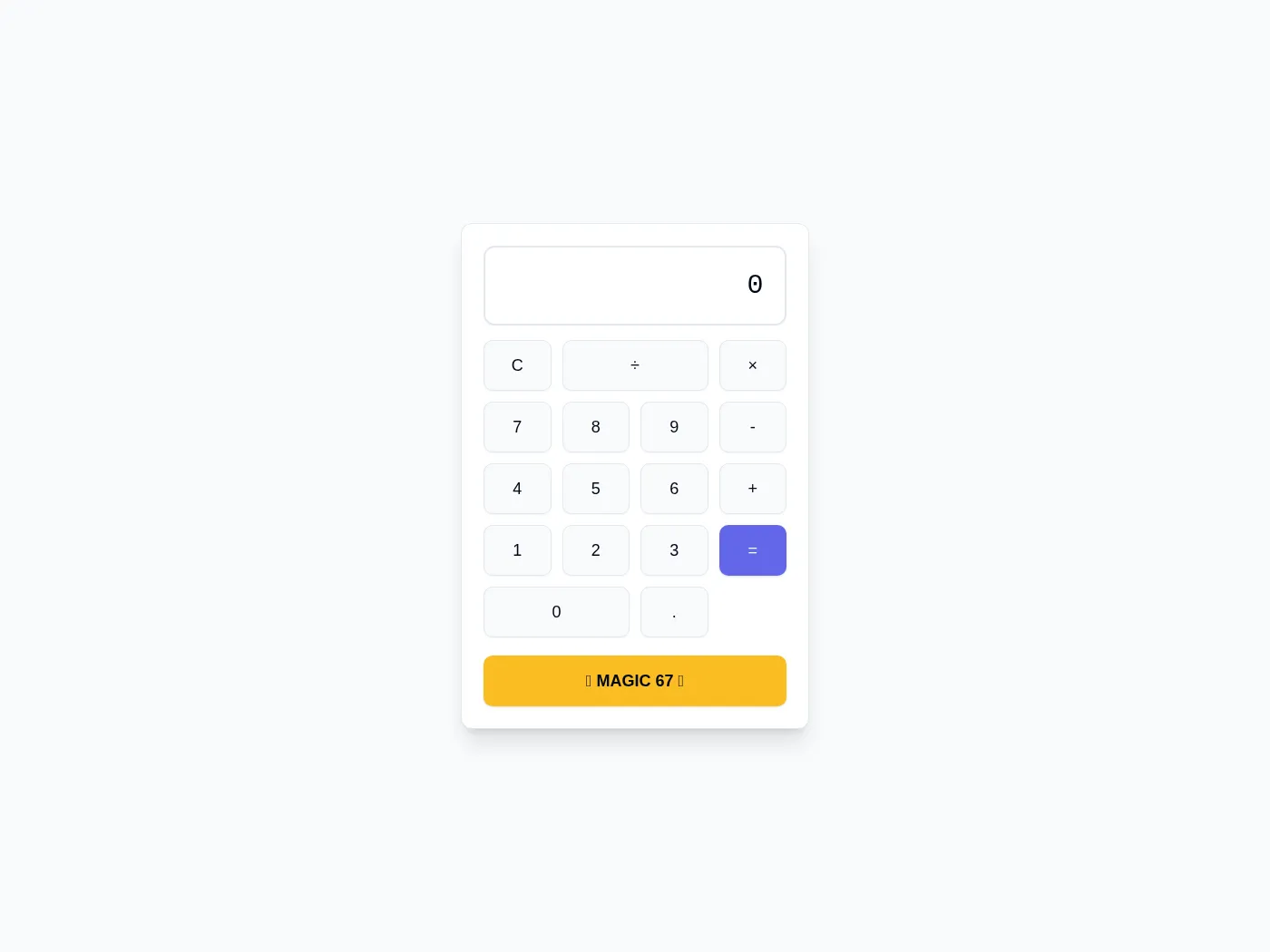 Magic 67 Calculator