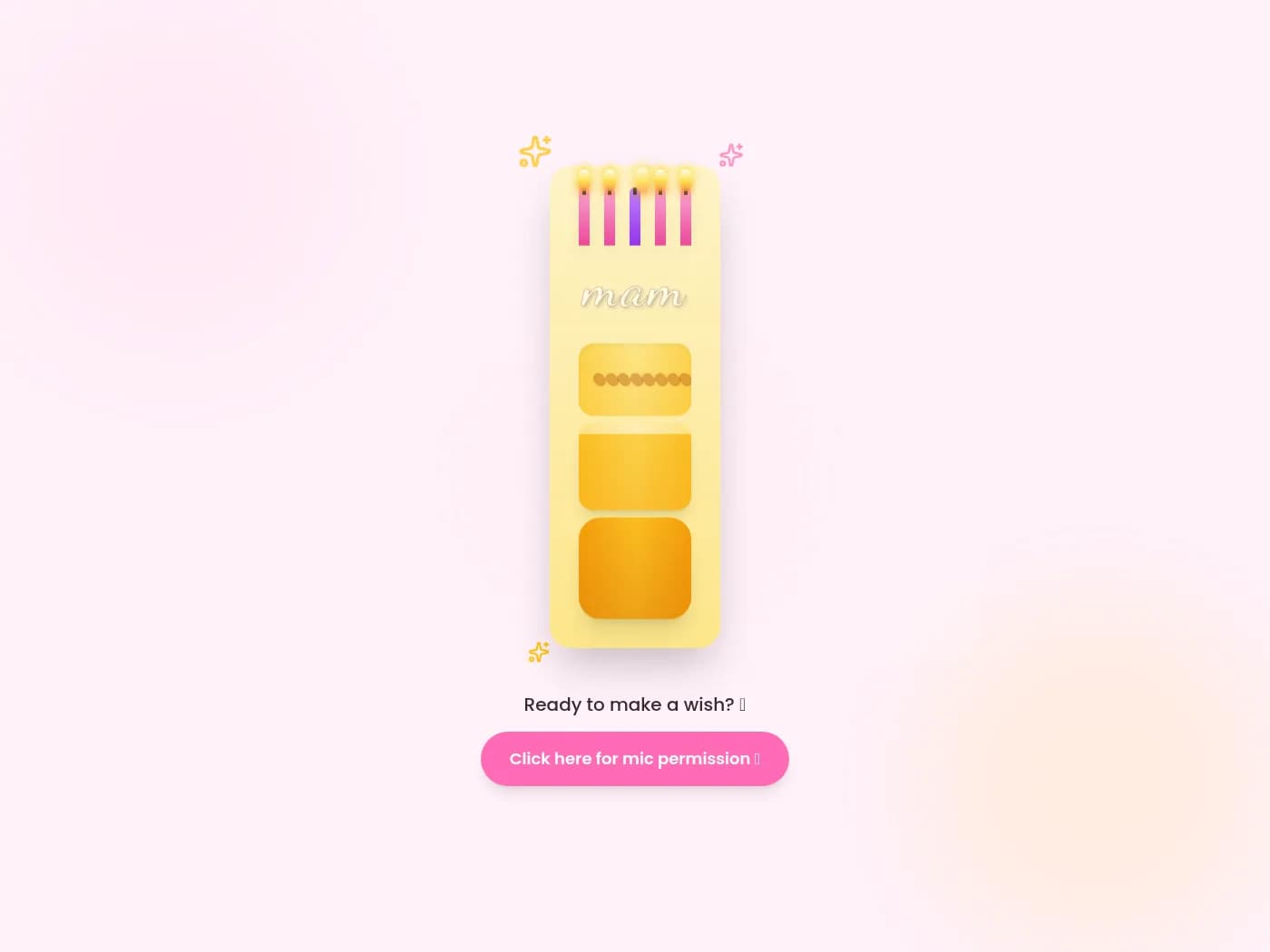Magical Birthday Wishing Web Experience for DimSim