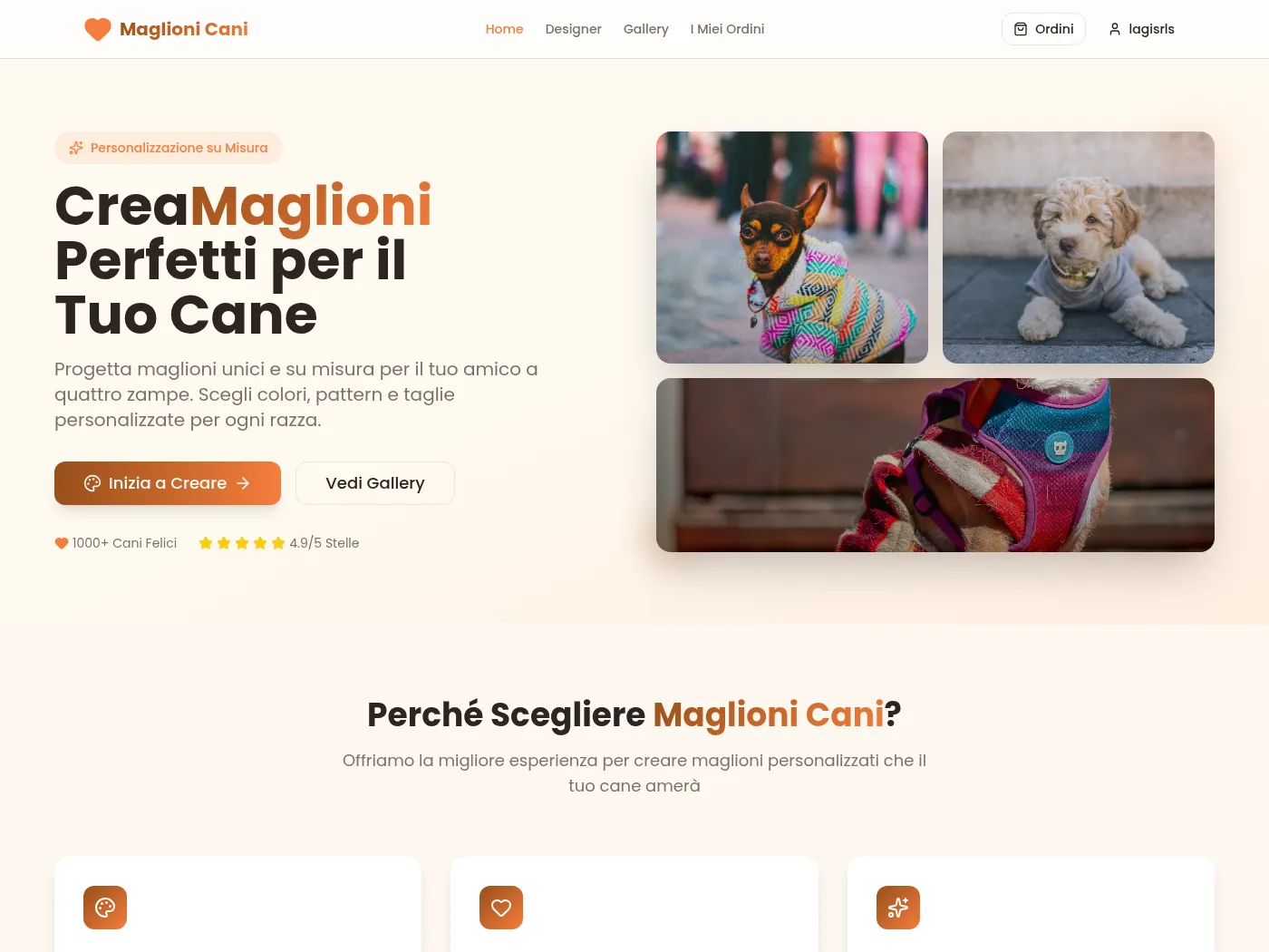 Maglioni per Cani Designer Platform