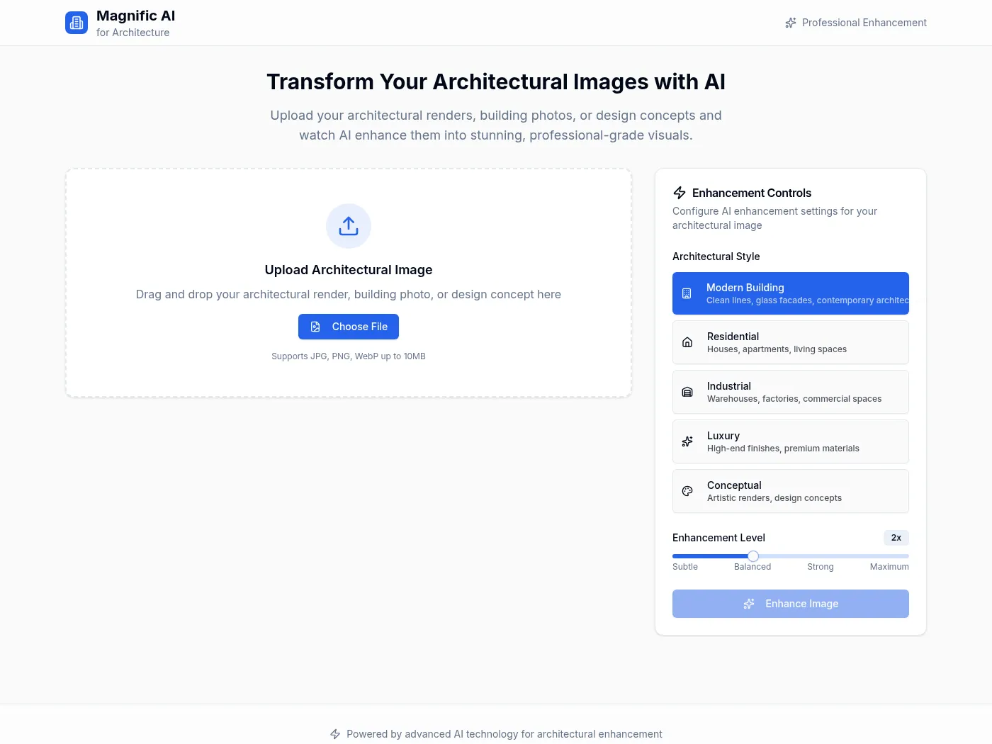 Magnific AI for Architectural Image Enhancement
