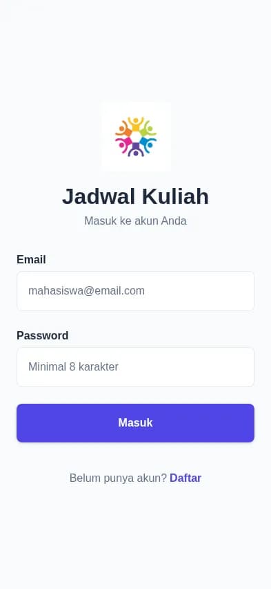 Mahasiswa Schedule Organizer App
