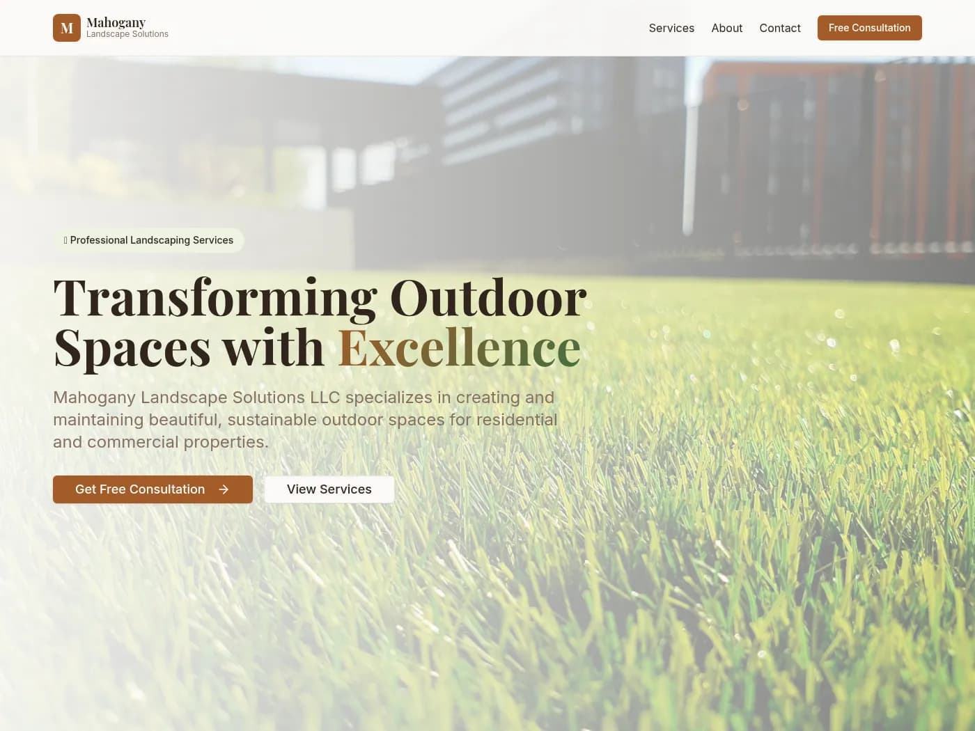 Mahogany Landscape Solutions Web Presence