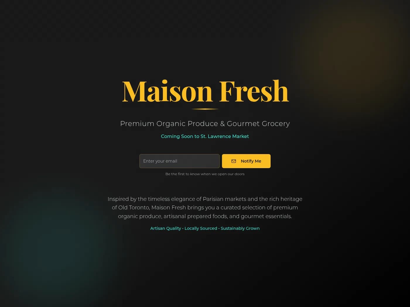 Maison Fresh Digital Boutique: Premium Produce & Gourmet Grocery Platform
