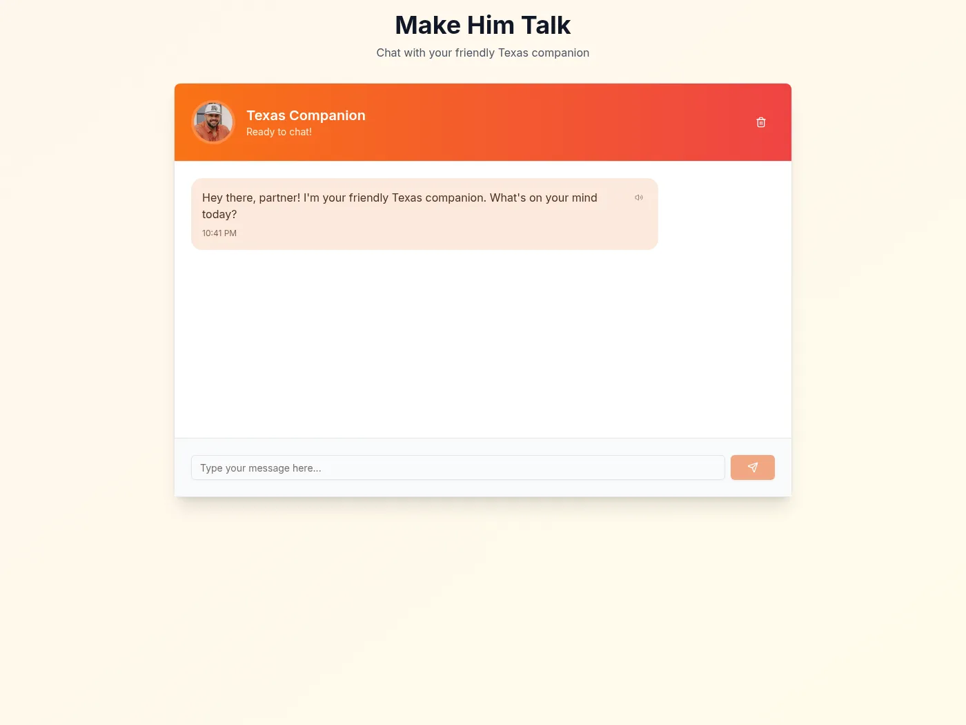 Make Him Talk: AI Conversation Companion