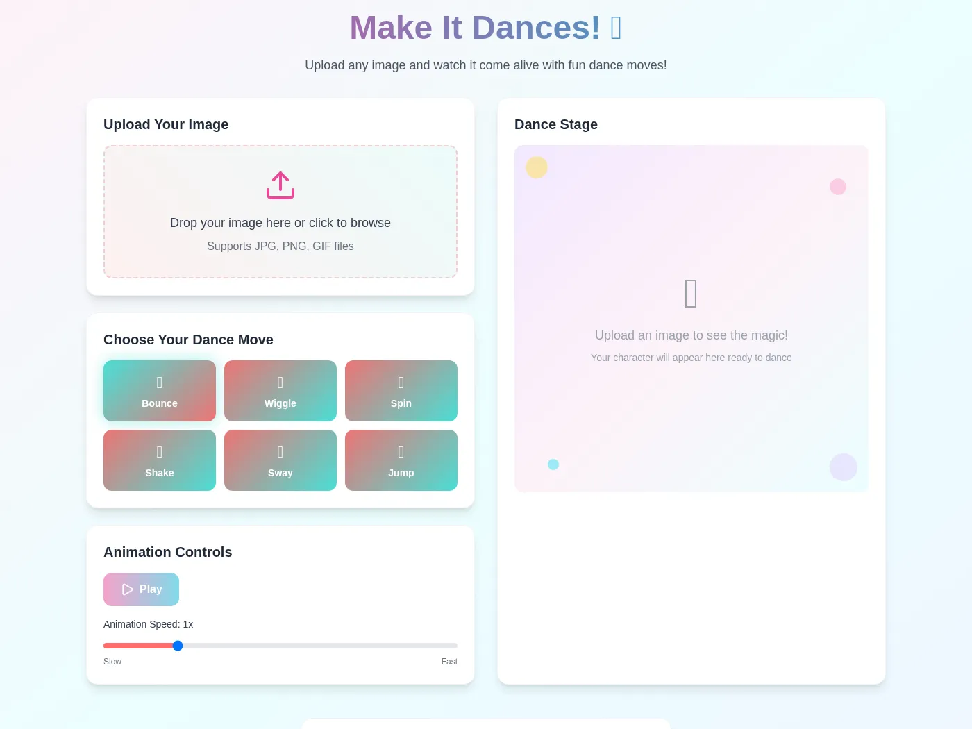 Make It Dances - Fun Web Animation Generator