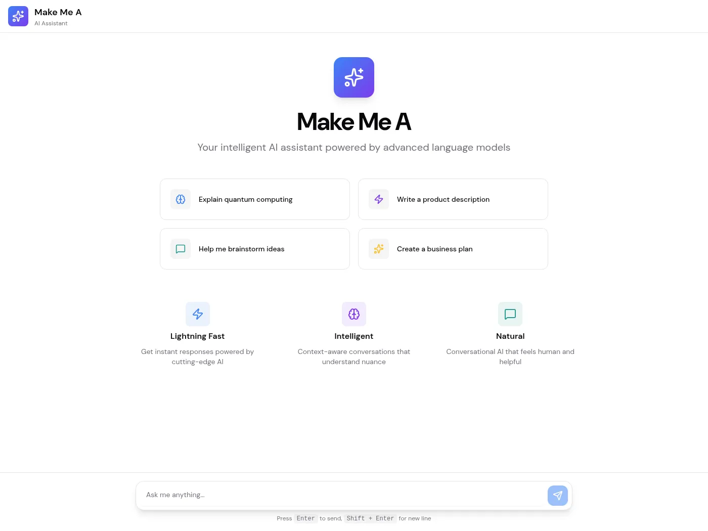 Make Me A - AI Idea Generator