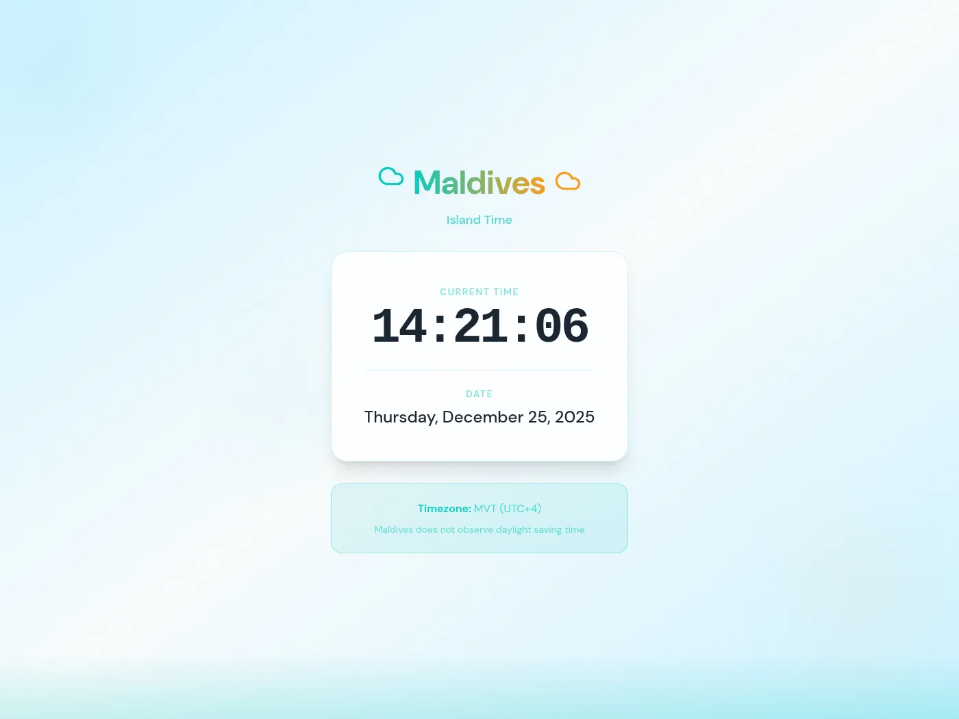 Maldivas Clock