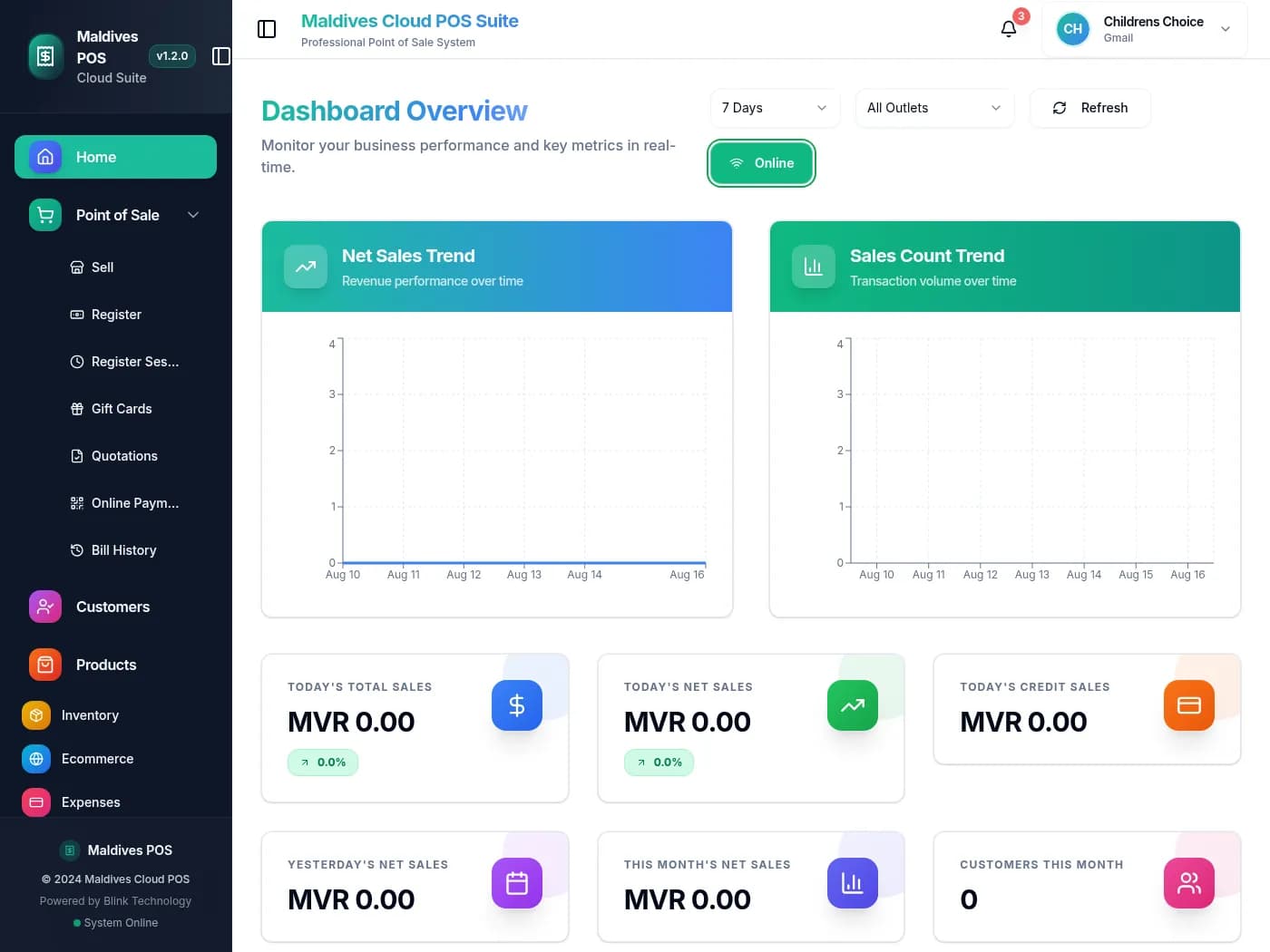 Maldives Cloud POS Suite