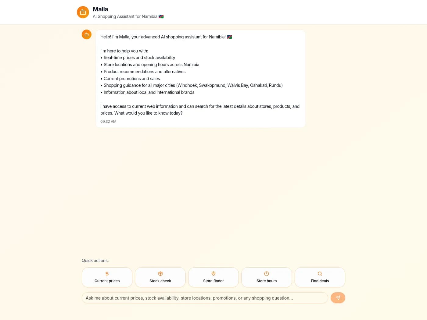 Malla: Gemini-Powered Namibian AI Shopping Assistant