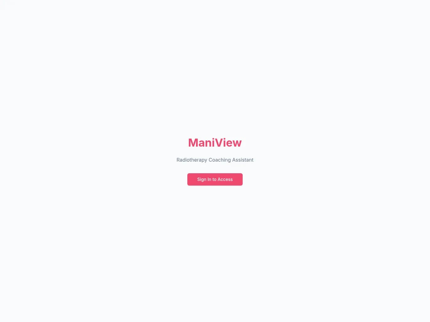 ManiView – Visual & Audio Coaching App for Radiotherapy Breathing Patterns