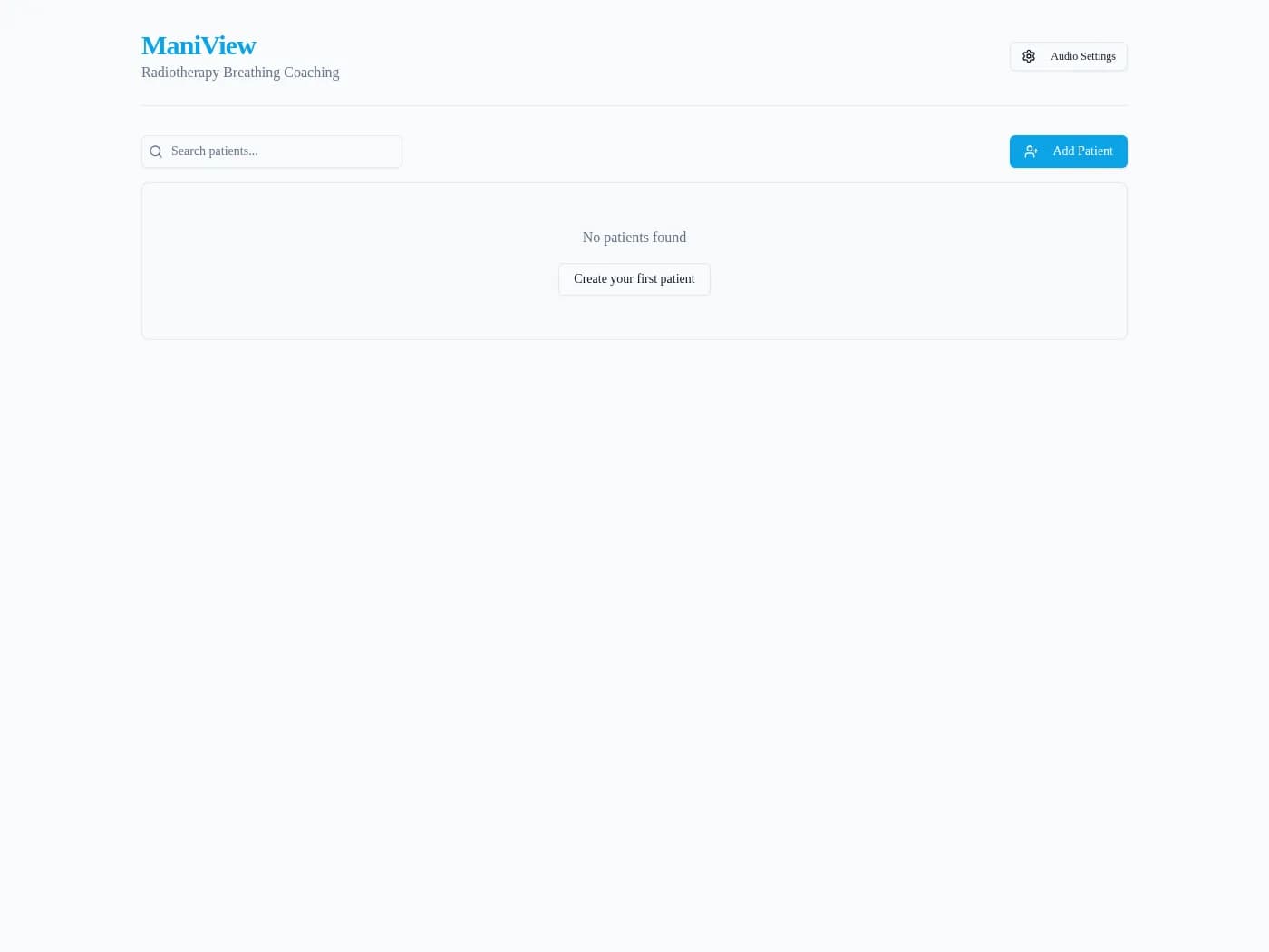 ManiView Radiotherapy Breathing Coaching App