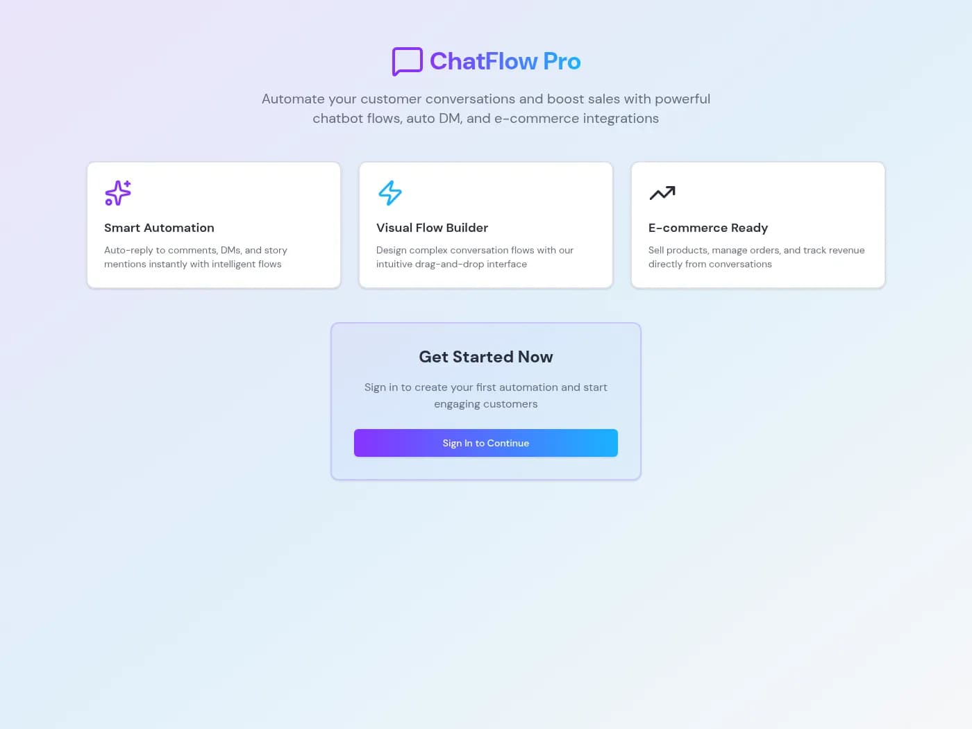ManyChat Advanced Clone for E-Commerce
