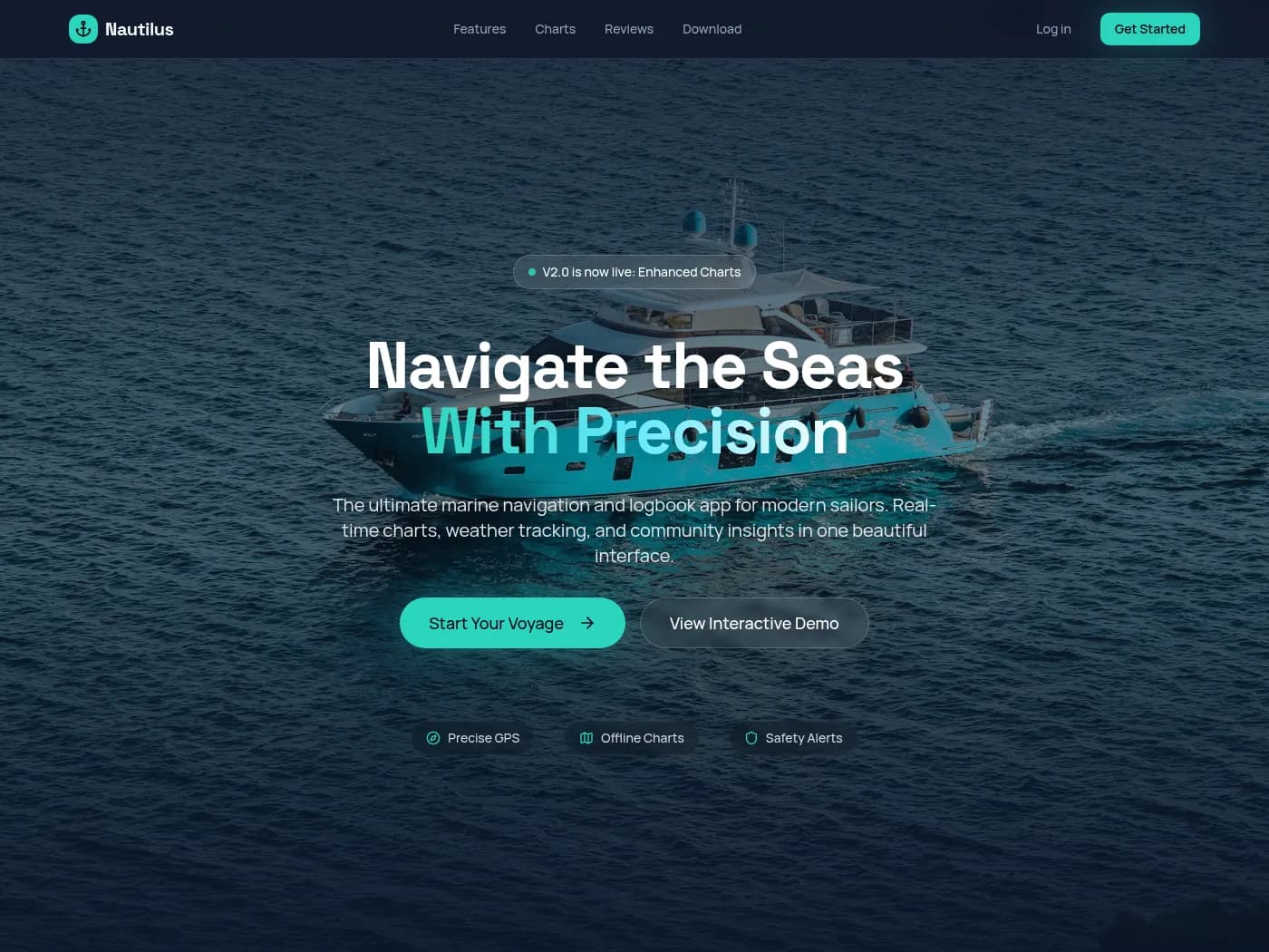Marine App Landing Page
