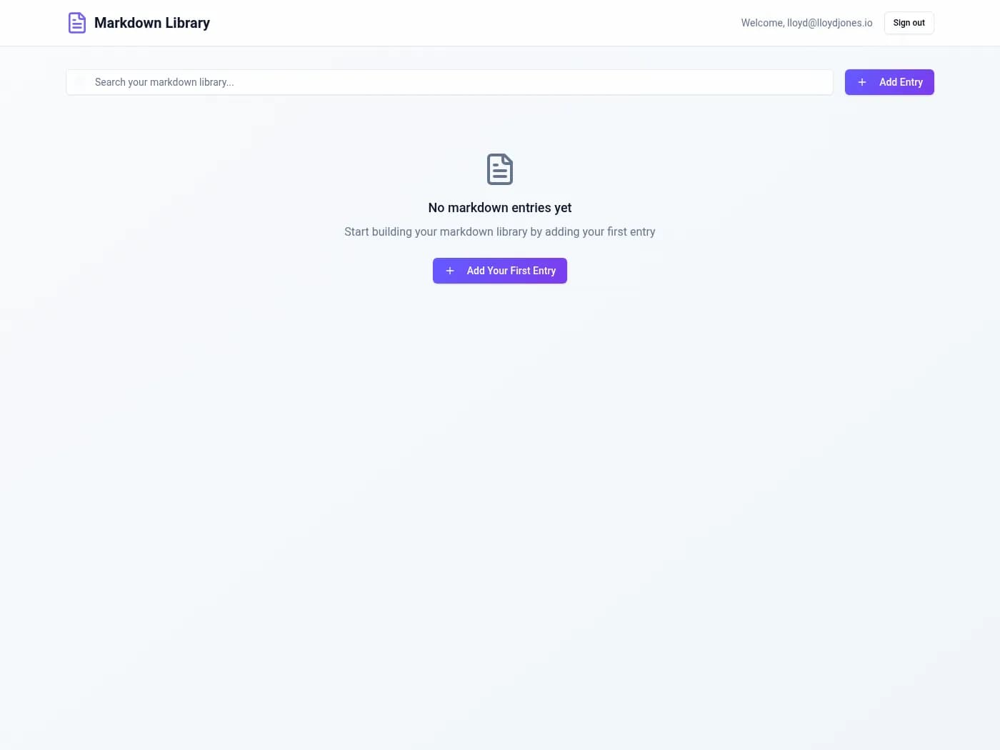 Markdown Library Dashboard for AI Agents