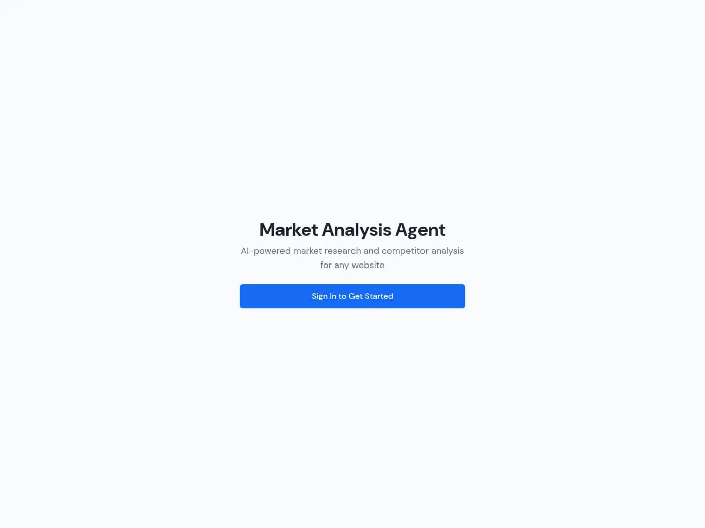 Market Analysis Agent for Websites