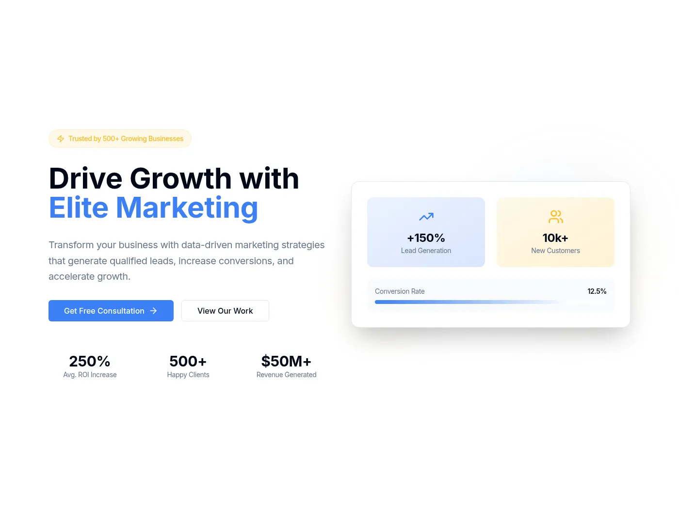 Lead-Generating Marketing Agency Website