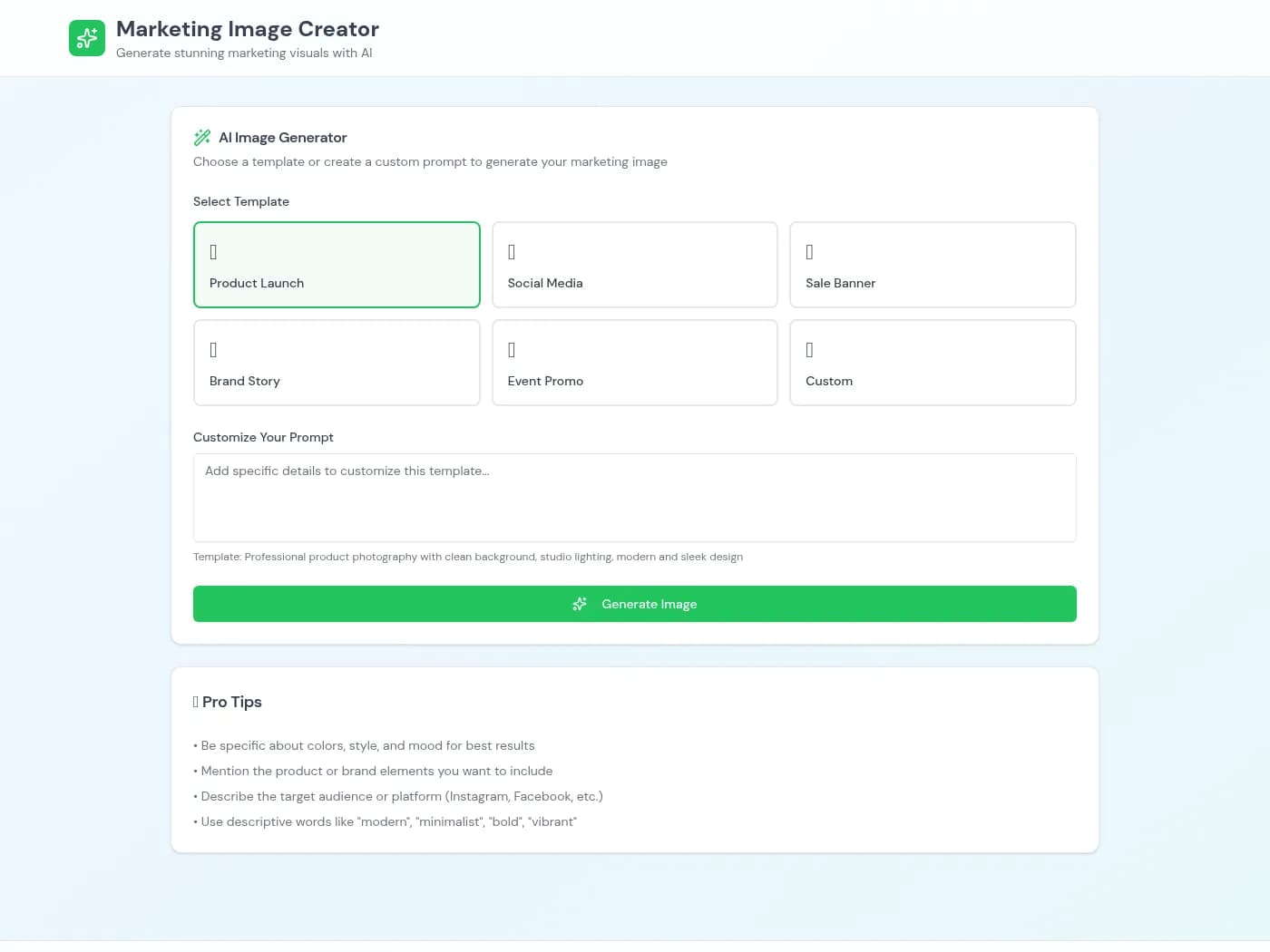 Marketing Image Creator