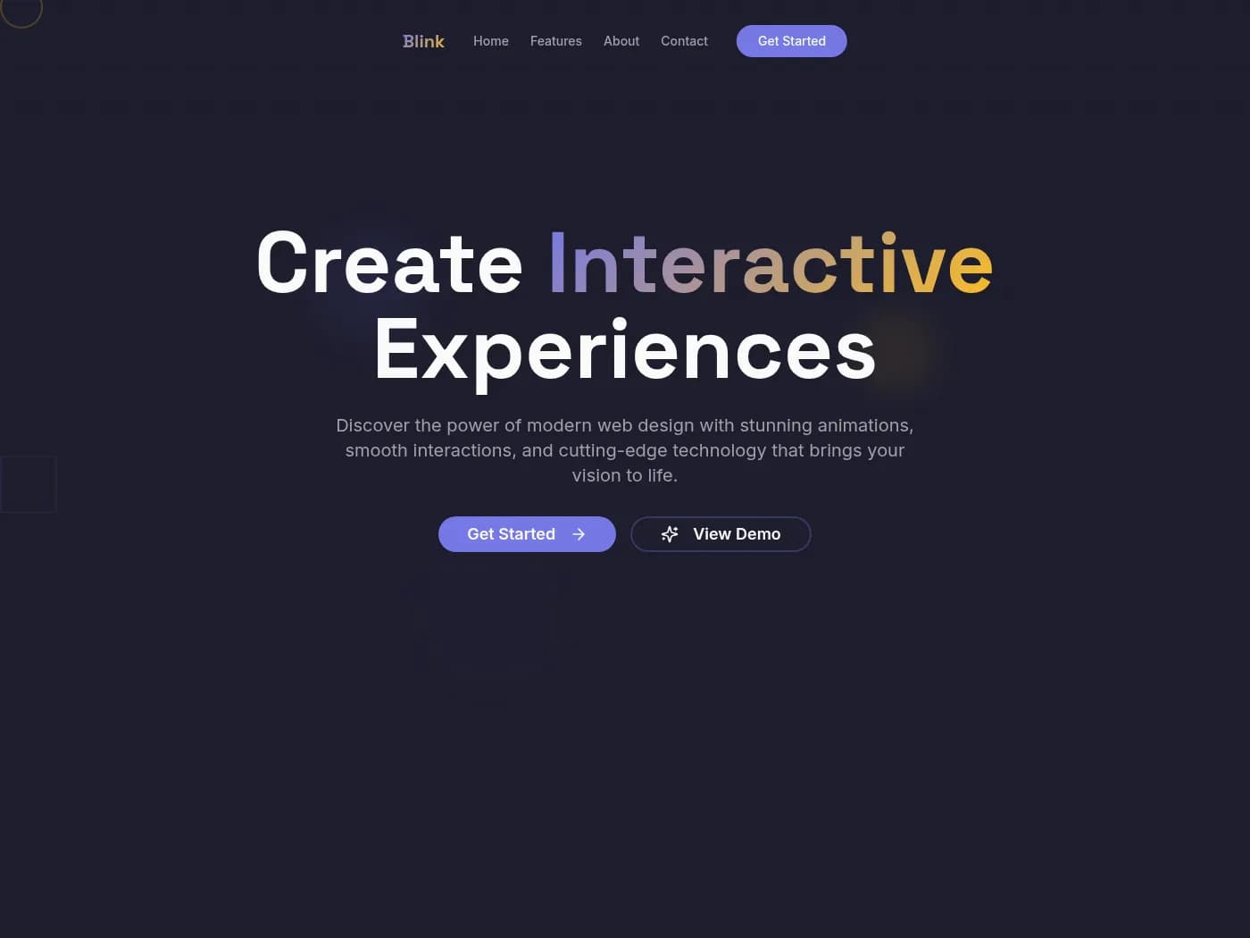 Animated Marketing Website with Unique UI