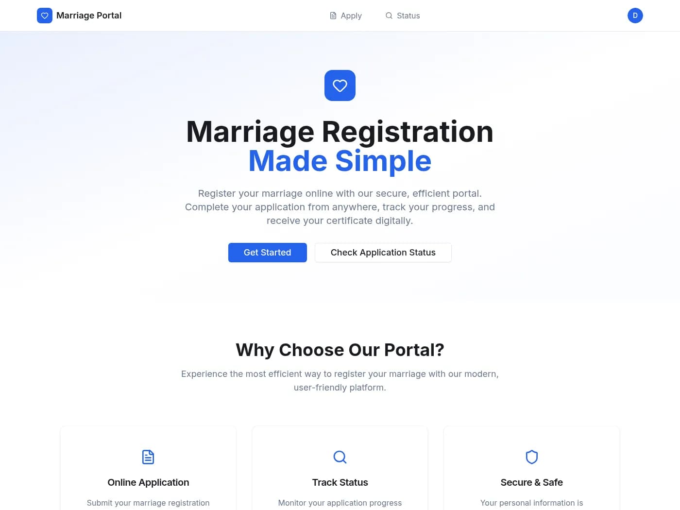 Marriage Register Portal