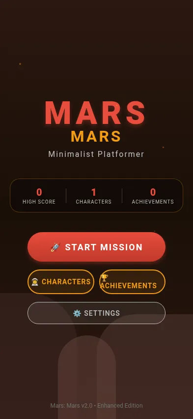 Mars: Mars - Minimalist Mobile Platformer