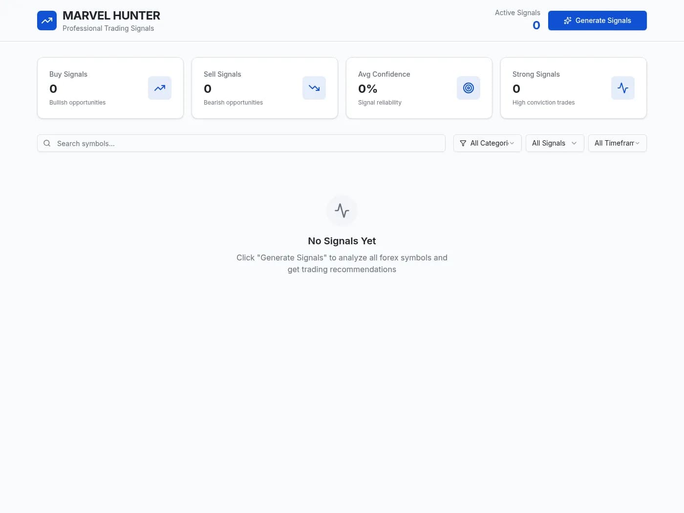MARVEL HUNTER Trading Signals Generator