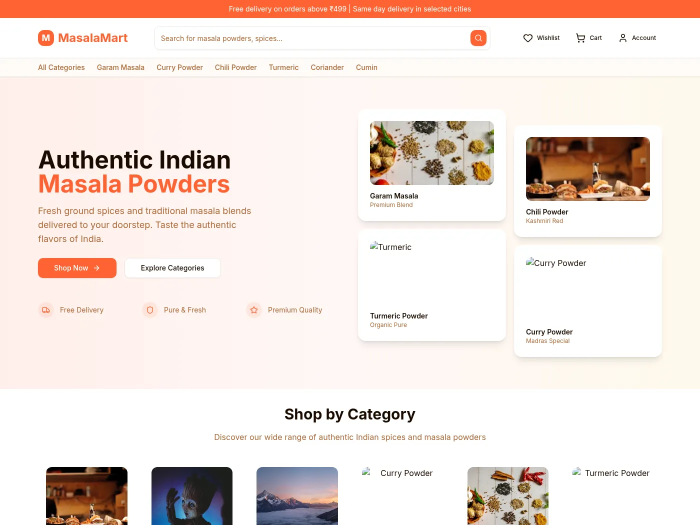 MasalaMart: Online Marketplace for Masala Powder