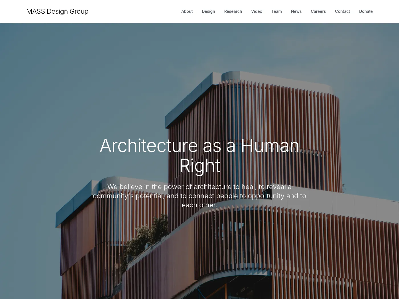 Mass Design Group Website Clone